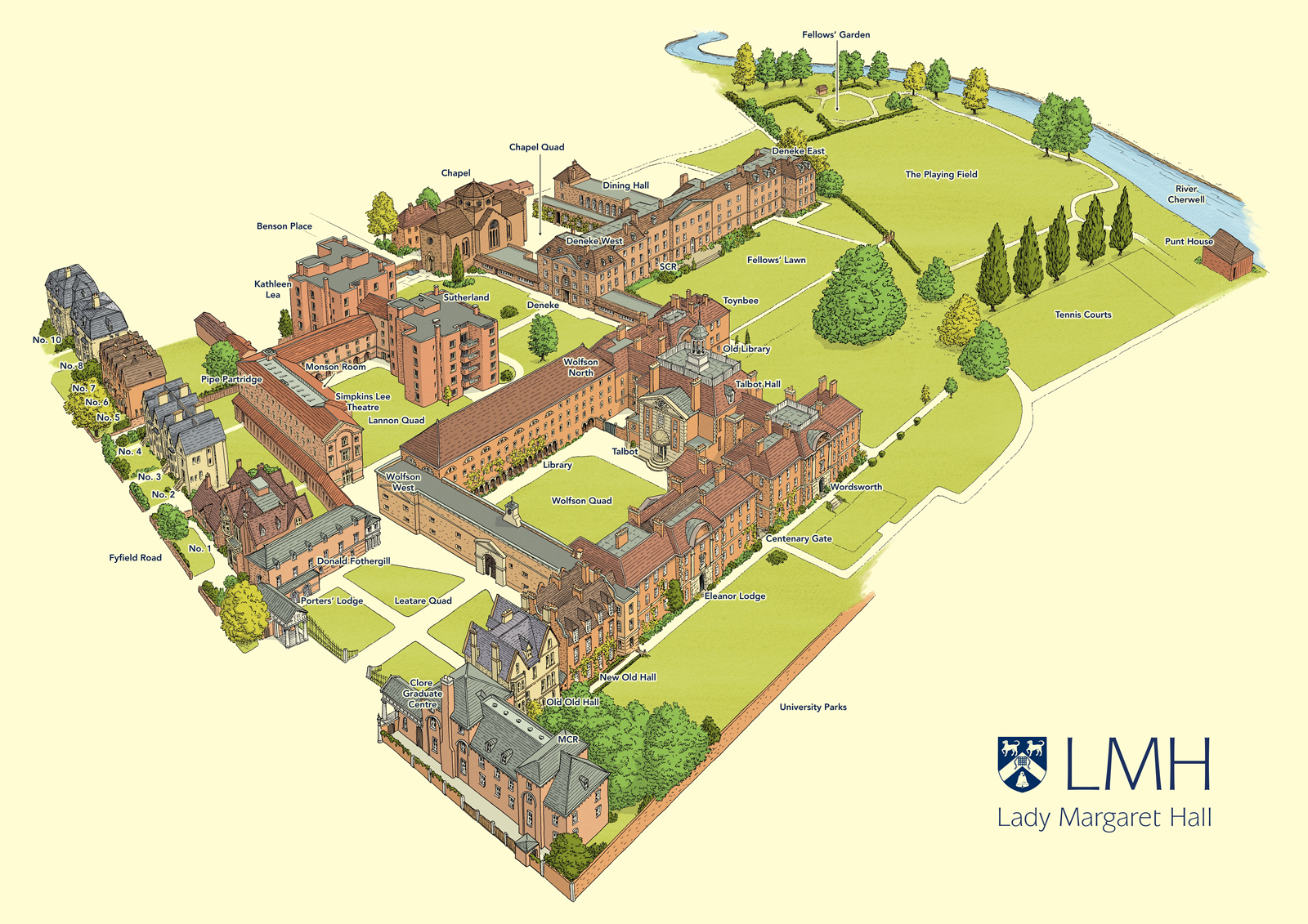 A Map of the College | Lady Margaret Hall